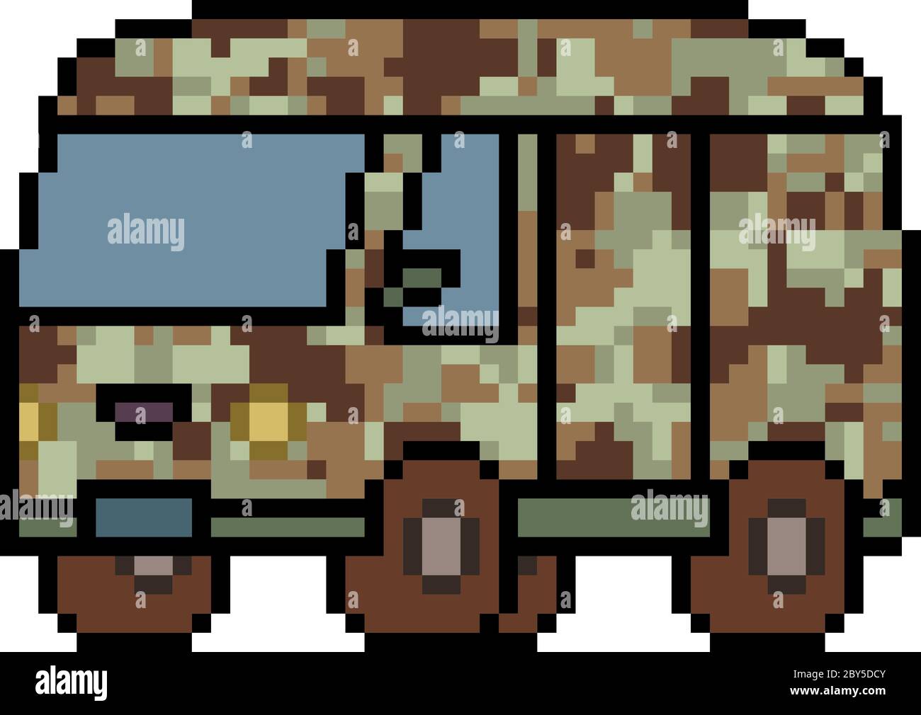 vector pixel art van isolated Stock Vector Image & Art - Alamy