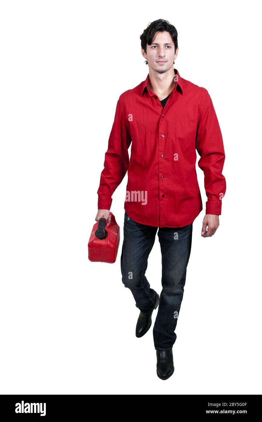 Man refueling fuel Cut Out Stock Images & Pictures - Alamy