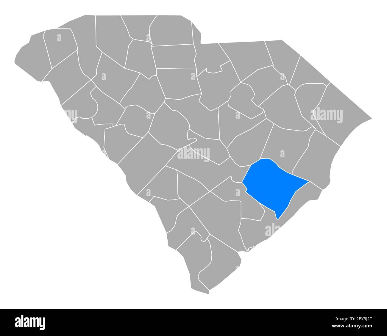 Map of Berkeley in South Carolina Stock Photo - Alamy