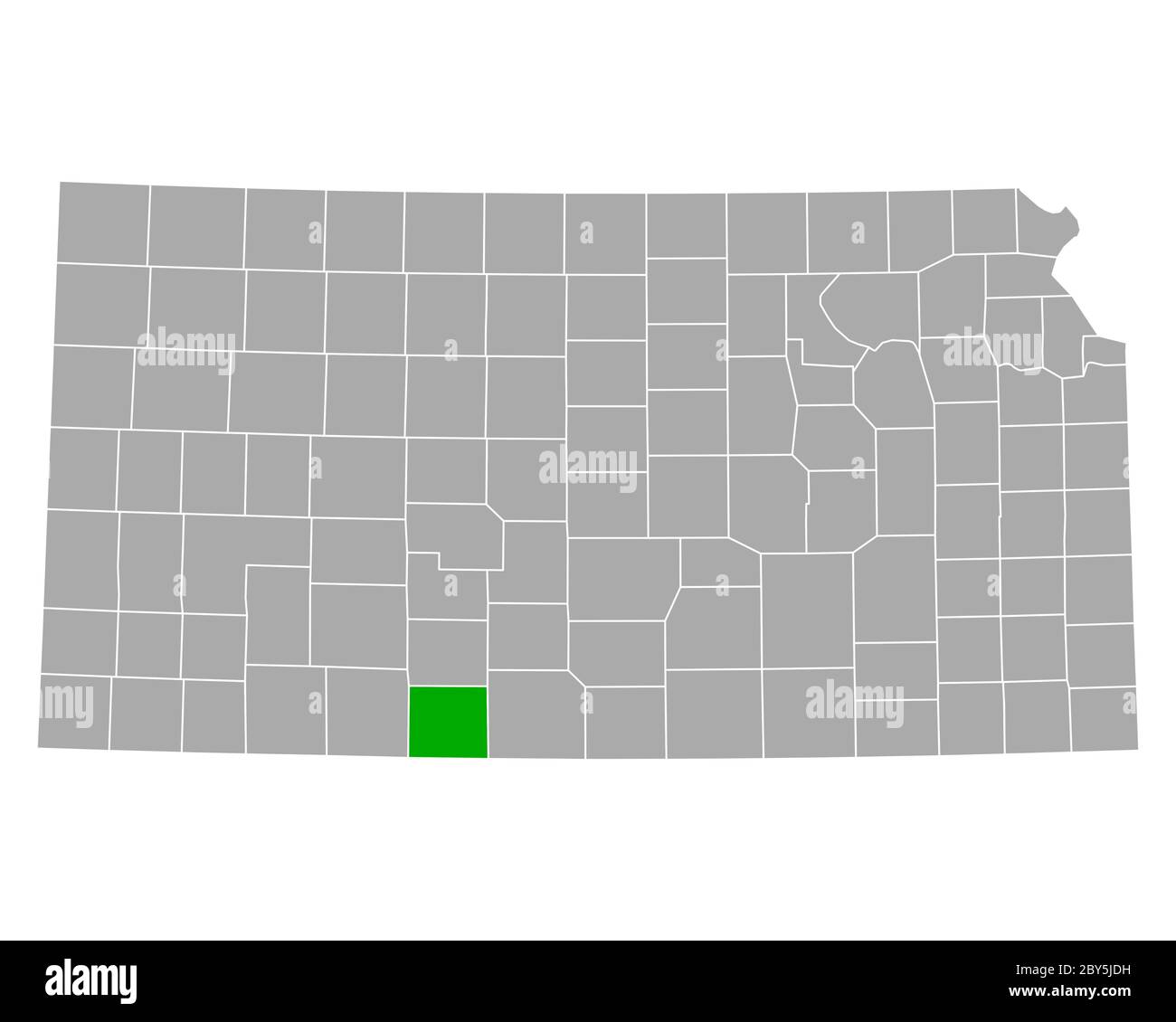 Map of Comanche in Kansas Stock Photo - Alamy