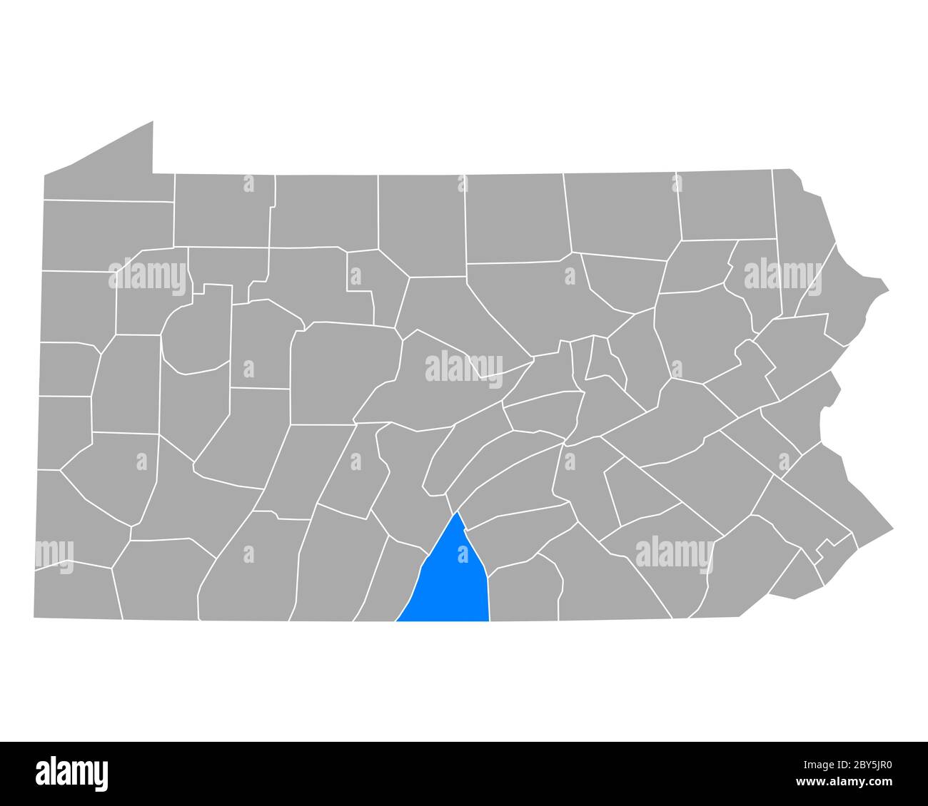 Map of Franklin in Pennsylvania Stock Photo - Alamy