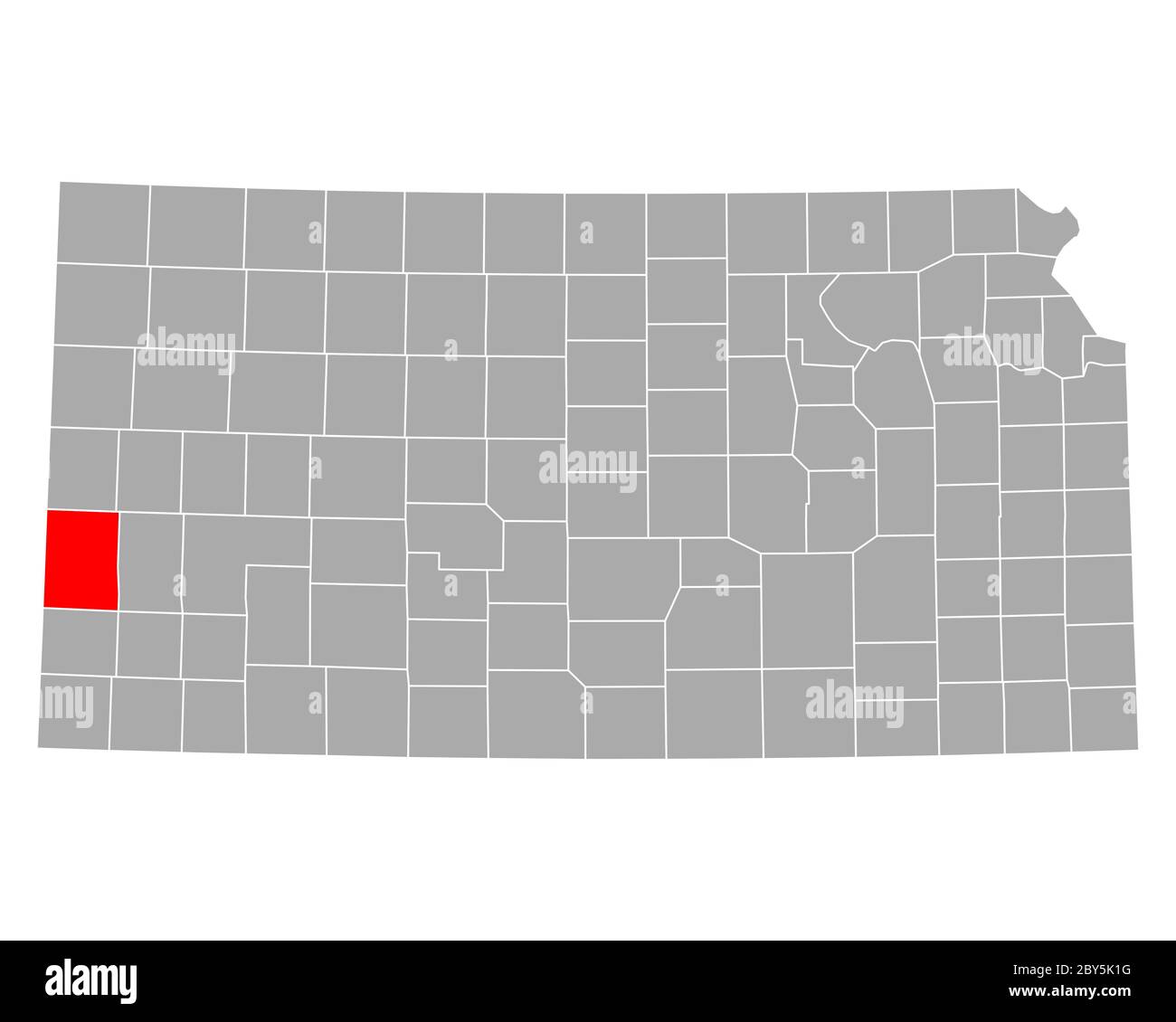 Map of Hamilton in Kansas Stock Photo - Alamy
