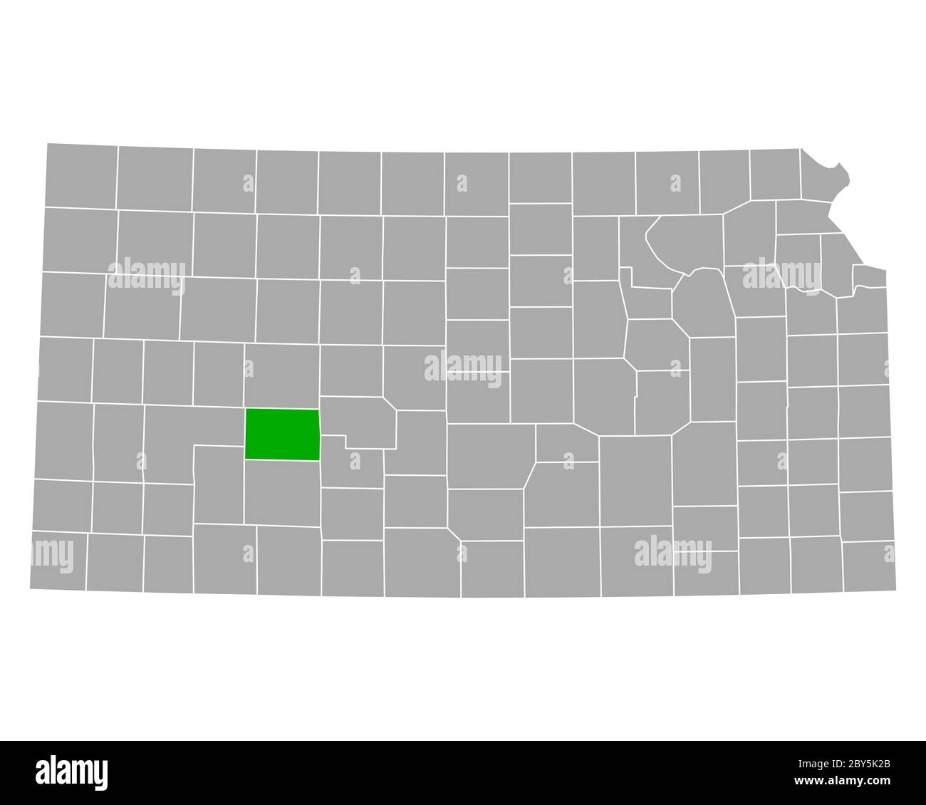 Map of Hodgeman in Kansas Stock Photo - Alamy