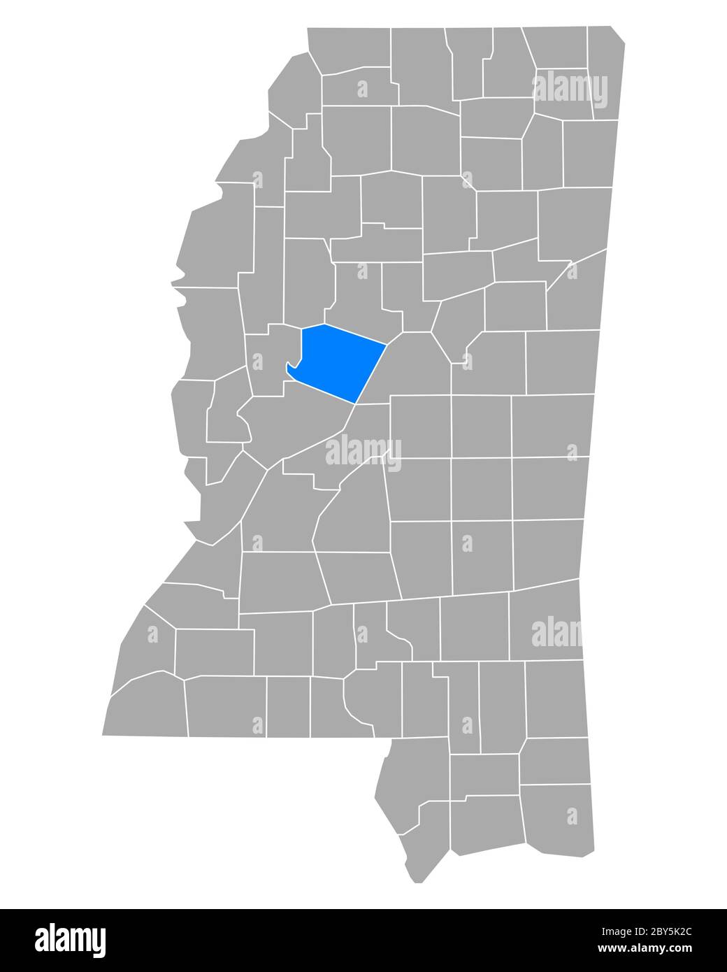 Map of Holmes in Mississippi Stock Photo - Alamy