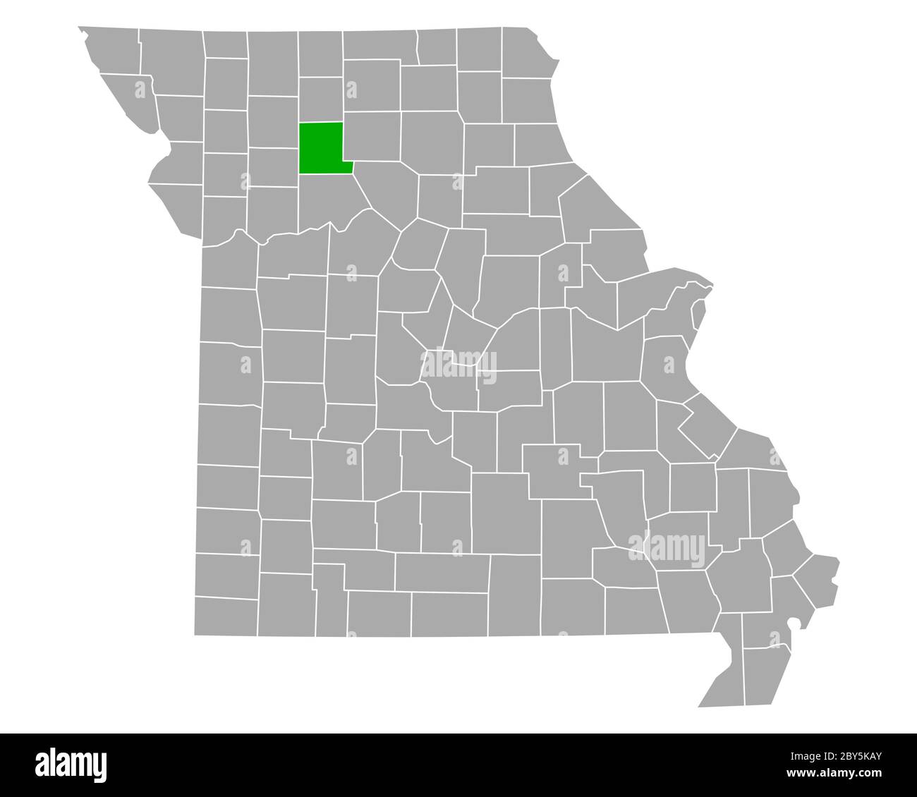 Map of Livingston in Missouri Stock Photo - Alamy