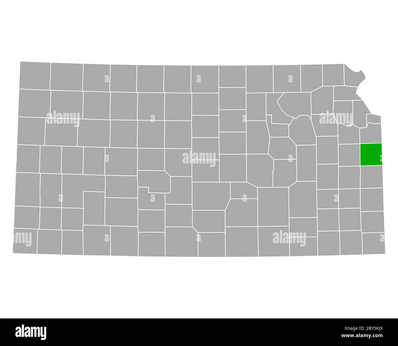 Map of Miami in Kansas Stock Photo - Alamy