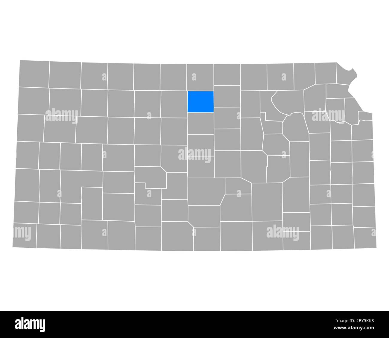 Map of Mitchell in Kansas Stock Photo - Alamy