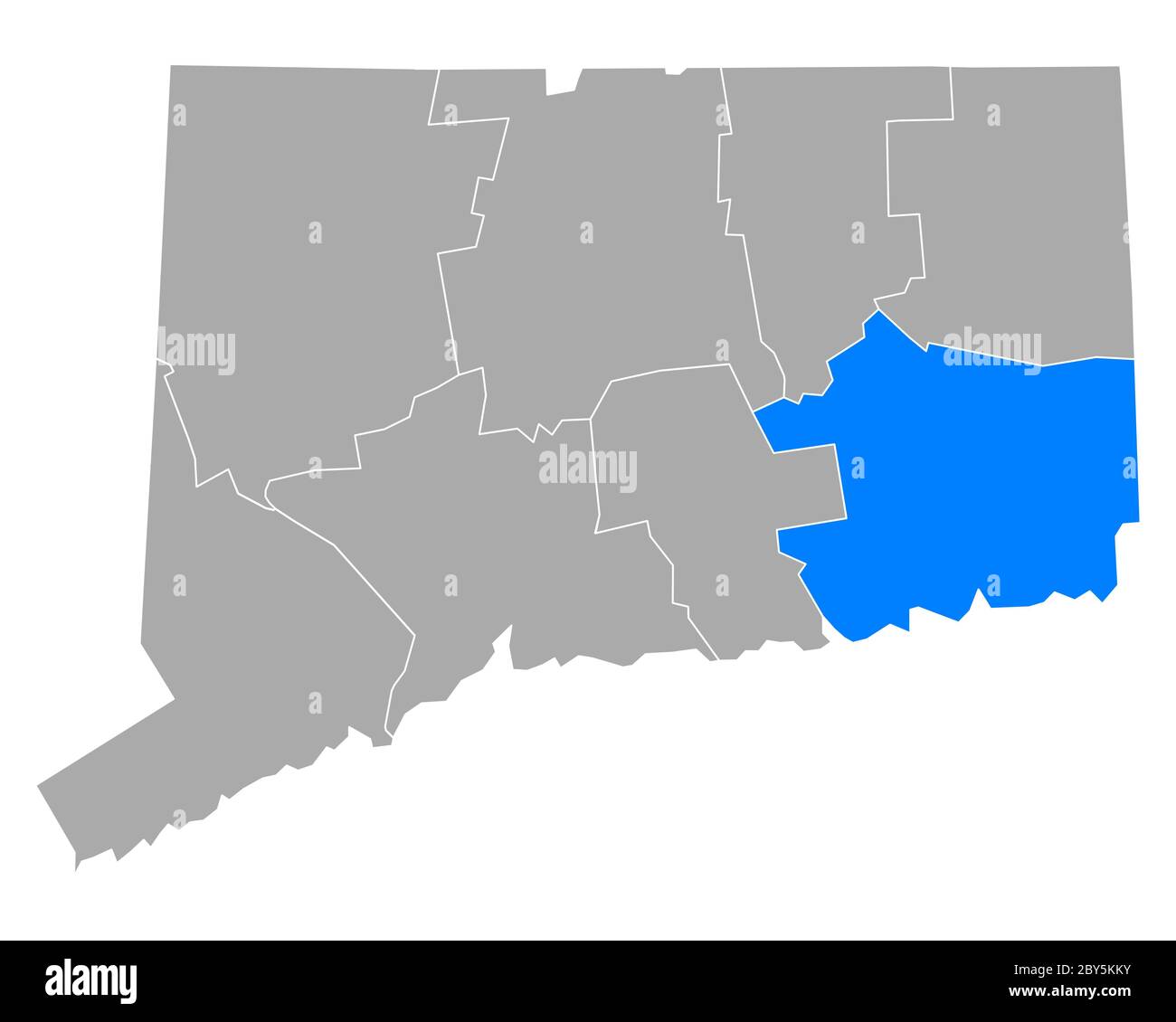 Map of New London in Connecticut Stock Photo - Alamy