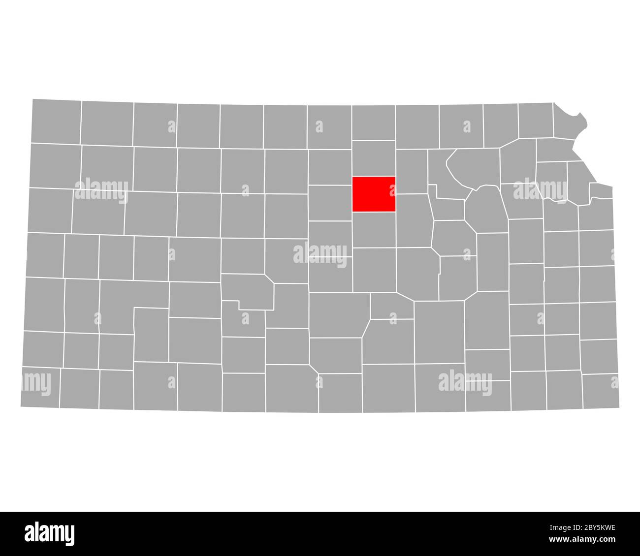 Map of Ottawa in Kansas Stock Photo - Alamy