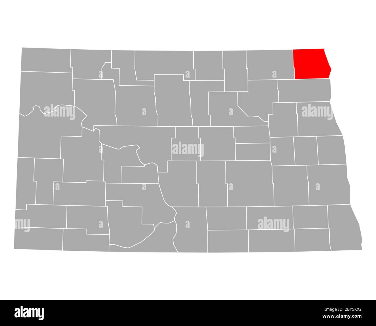 Pembina county map hi-res stock photography and images - Alamy