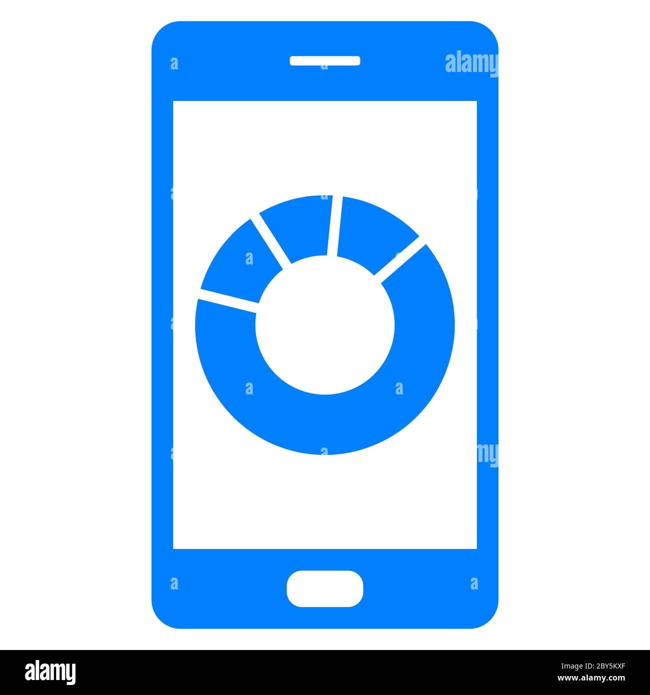 Pie chart and smartphone Stock Photo - Alamy