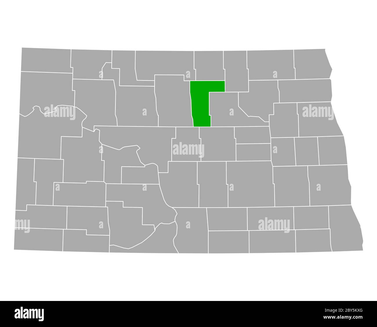 Map of Pierce in North Dakota Stock Photo - Alamy