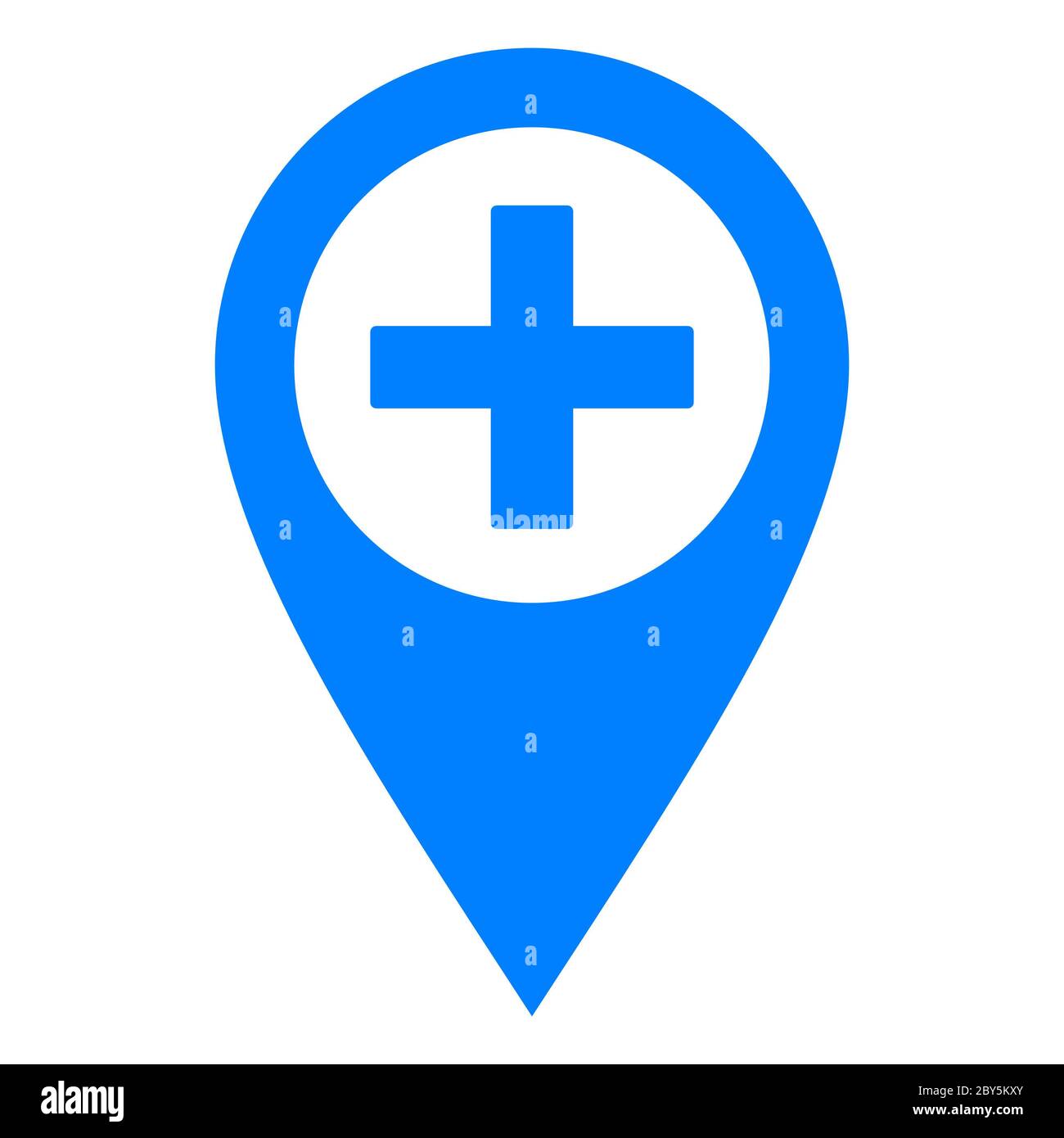 Plus pin map icon Cut Out Stock Images & Pictures - Alamy