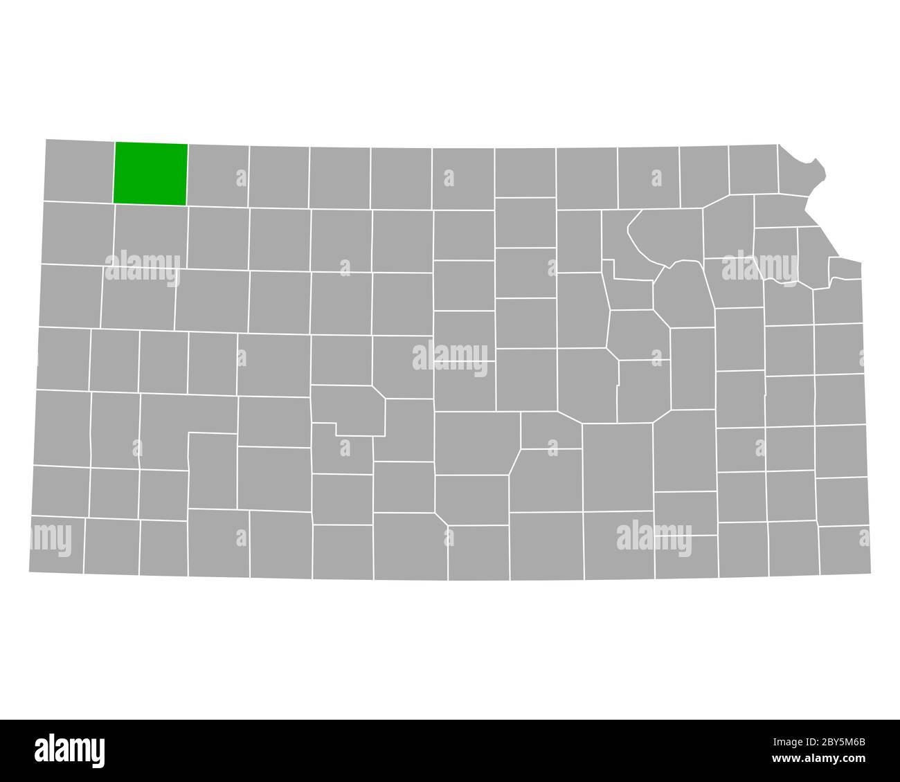 Map of Rawlins in Kansas Stock Photo - Alamy