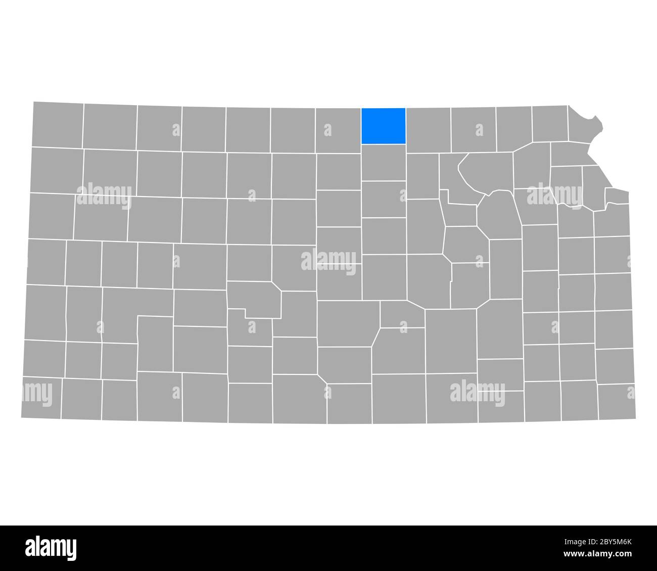 Map of Republic in Kansas Stock Photo - Alamy