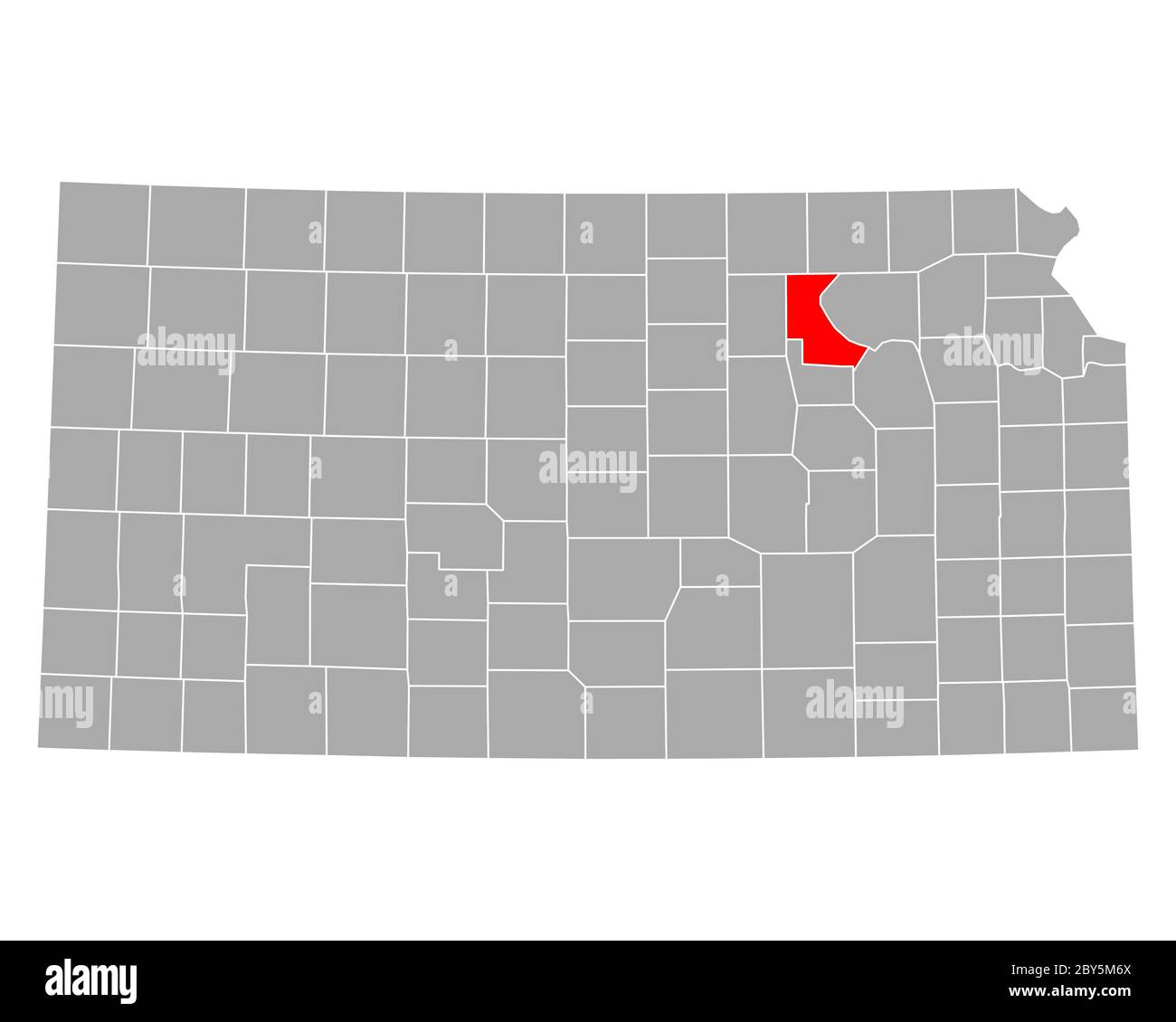 Map of Riley in Kansas Stock Photo - Alamy