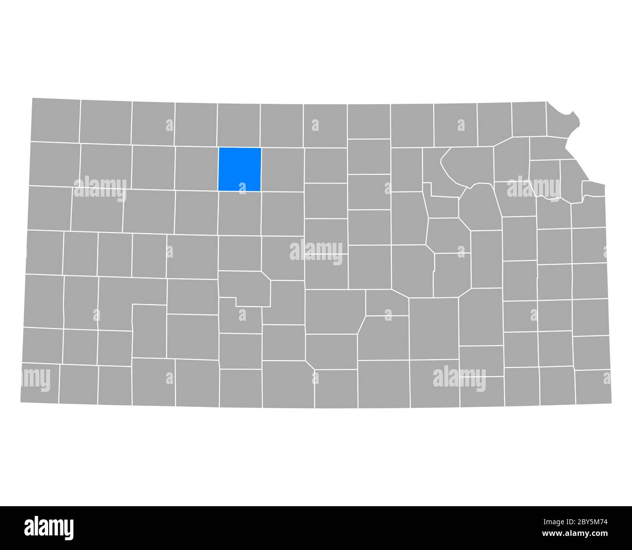 Map of Rooks in Kansas Stock Photo - Alamy
