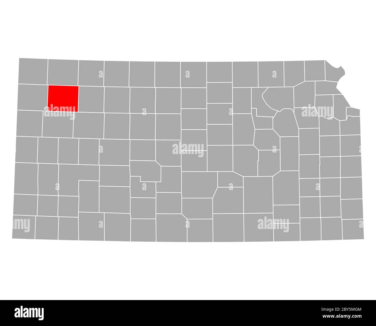 Map of Thomas in Kansas Stock Photo - Alamy