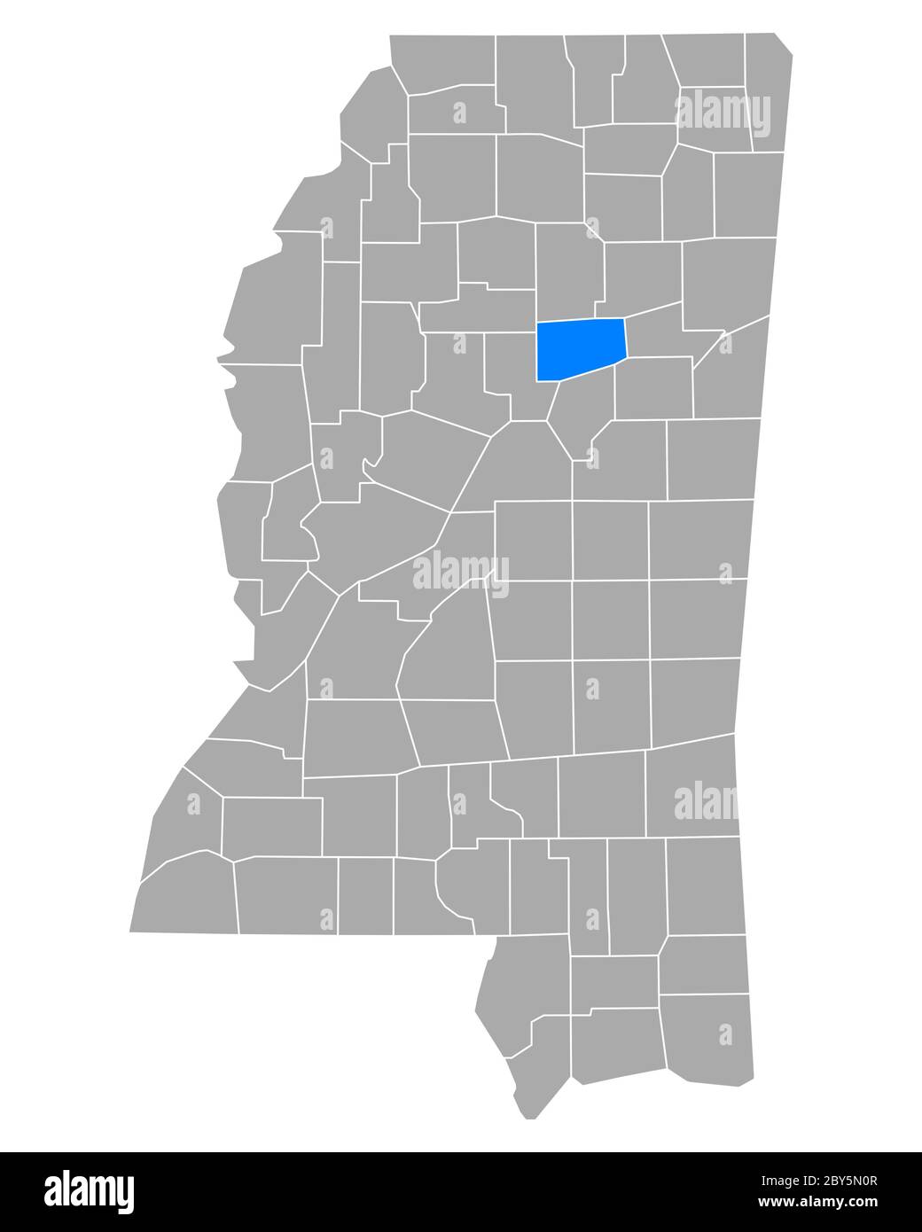 Map of Webster in Mississippi Stock Photo - Alamy