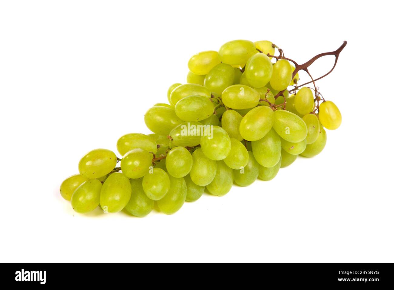 Bunch of Green Grapes laying isolated Stock Photo - Alamy