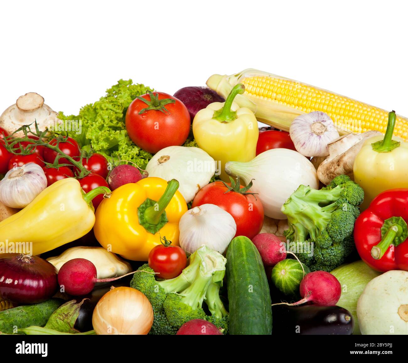 Group of fresh vegetables isolated on white Stock Photo - Alamy