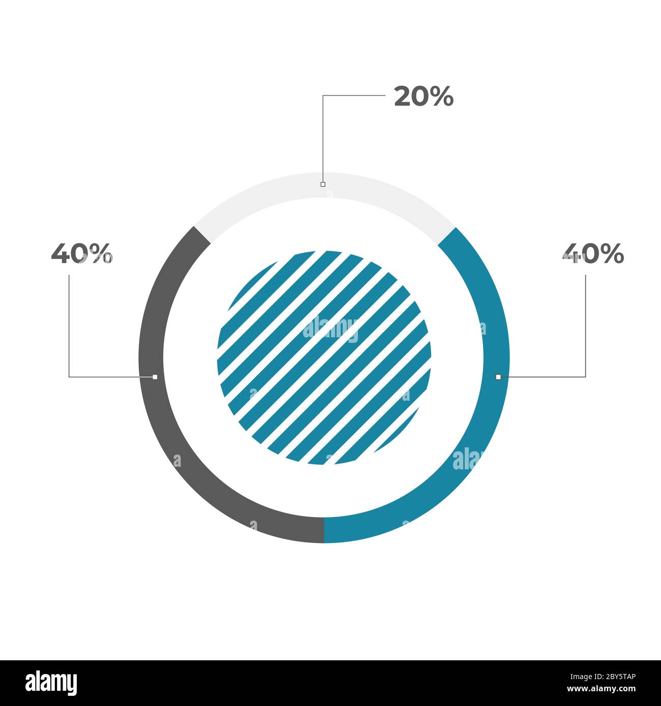 Pie chart flat design vector template on white Stock Vector Image & Art ...