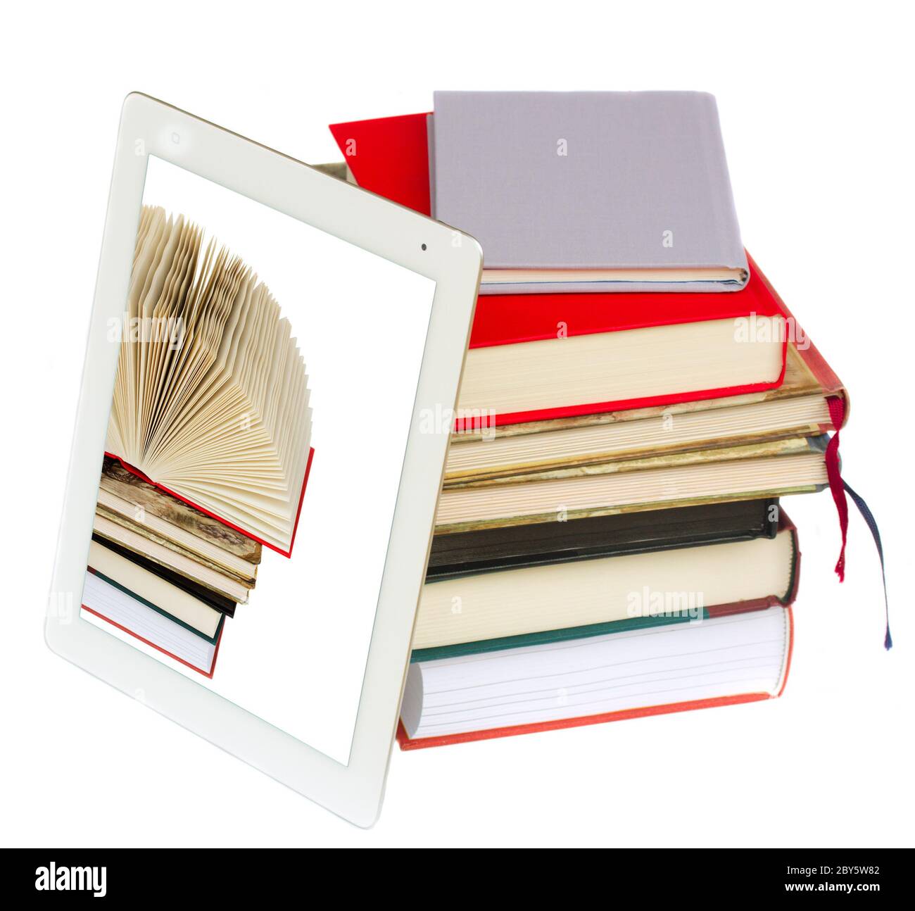 Modern book reader stack Cut Out Stock Images & Pictures - Alamy