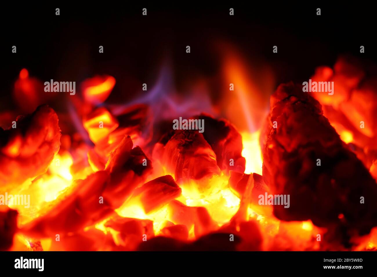 Fire in Stove Stock Photo - Alamy