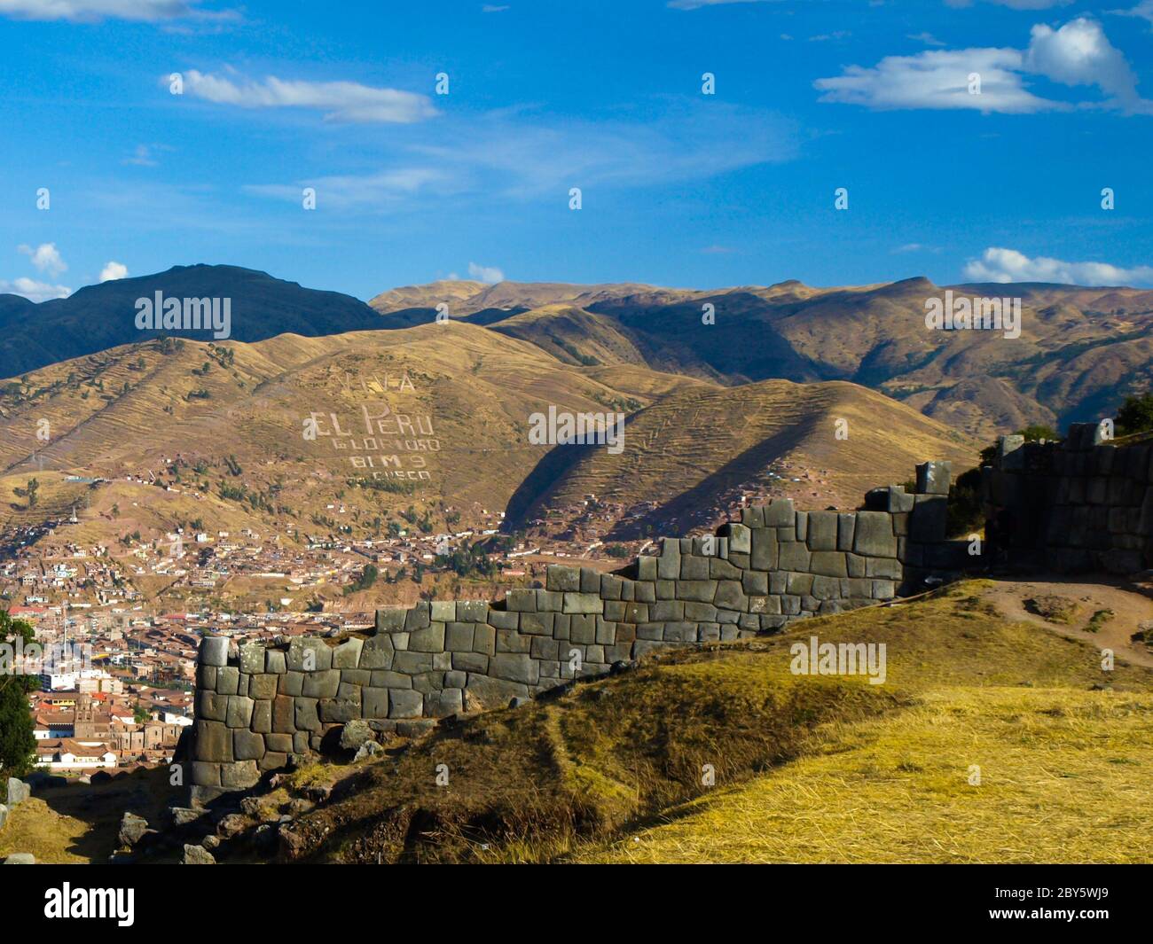 Cusco city and Sacsayhuaman ruins (Peru Stock Photo - Alamy