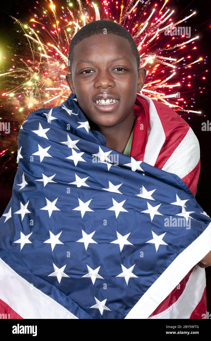 Man at Fireworks Stock Photo - Alamy