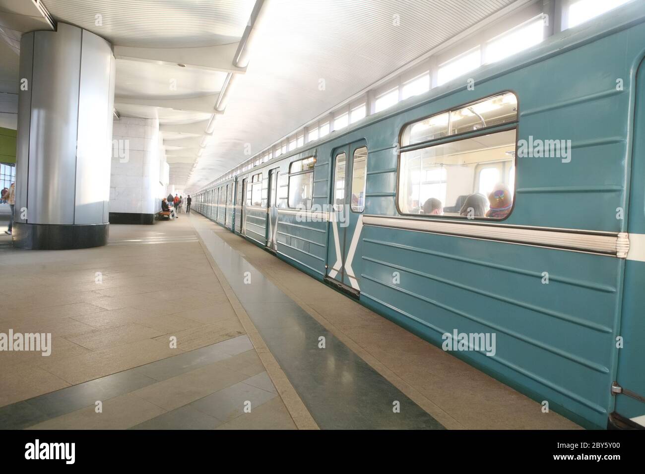Moscow metro carriage hi-res stock photography and images - Alamy