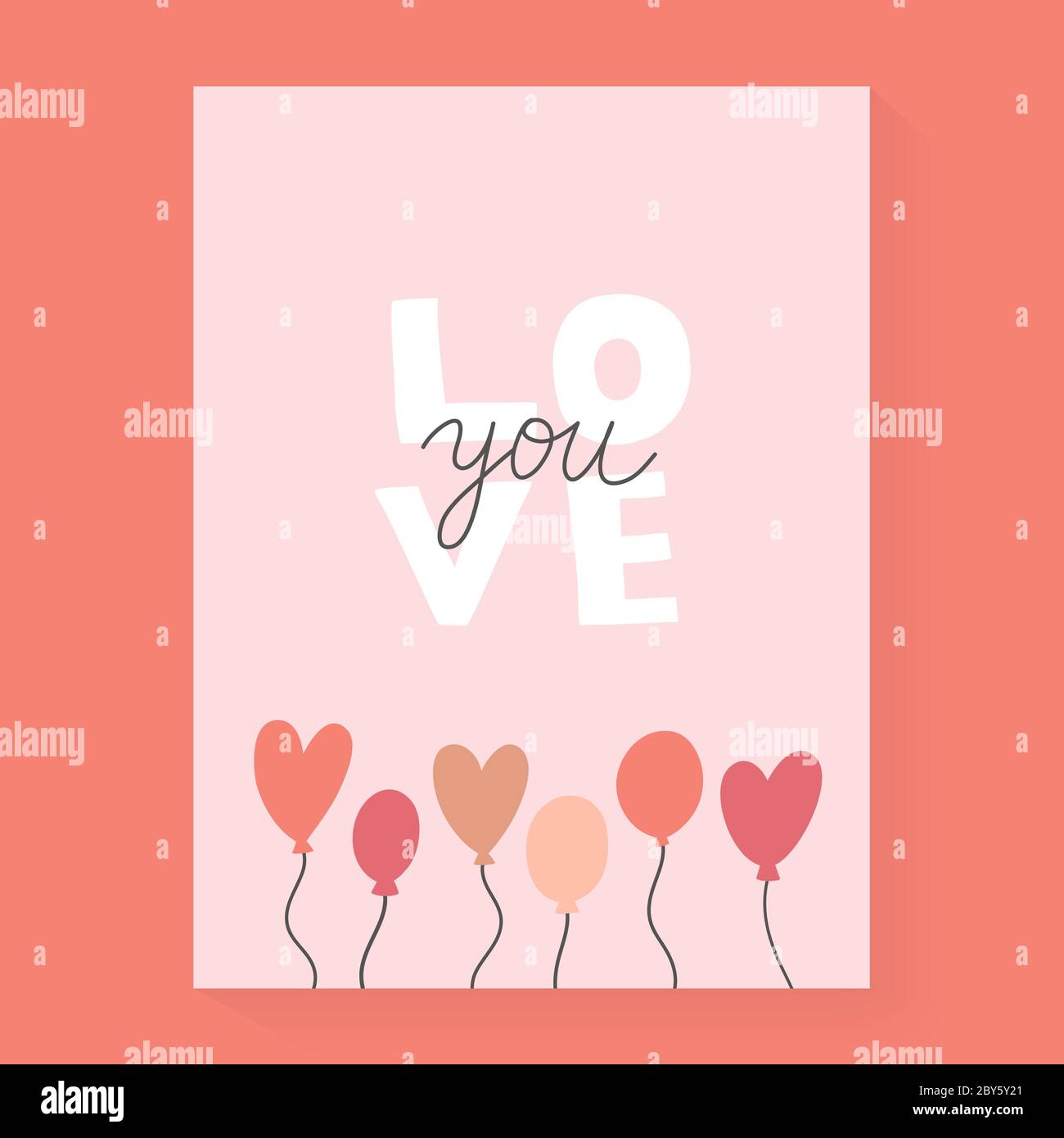 Valentine card writing Stock Vector Images - Alamy