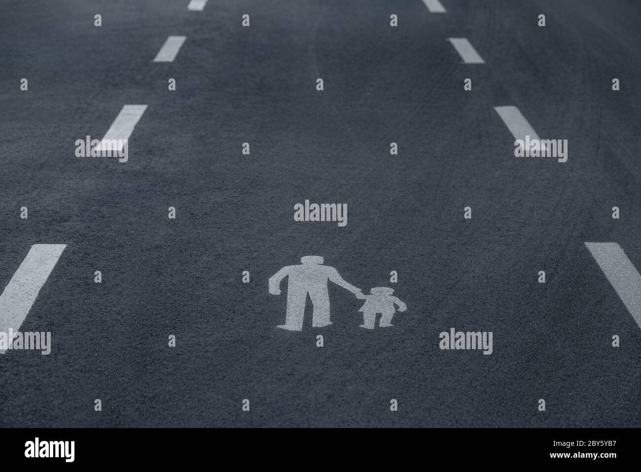 Adult child warning road sign hi-res stock photography and images - Alamy
