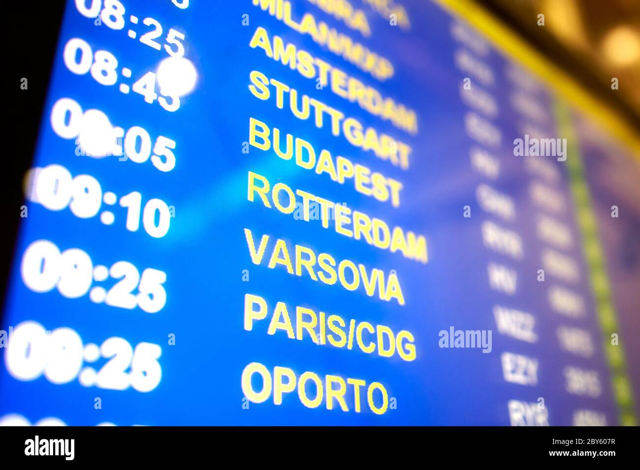 Blue info screen Stock Photo - Alamy