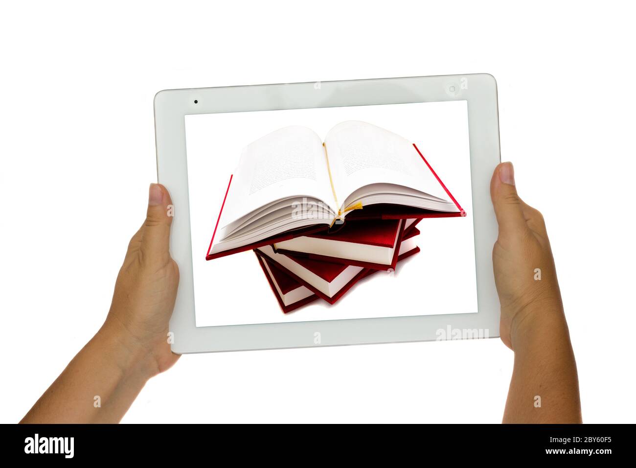 Woman in library with computer Cut Out Stock Images & Pictures - Alamy