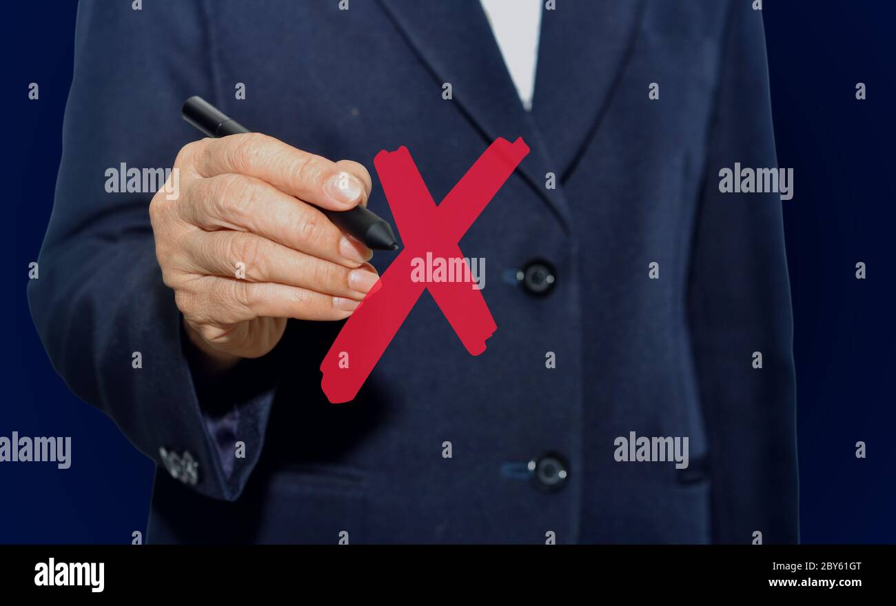 business man Cross checking Stock Photo - Alamy