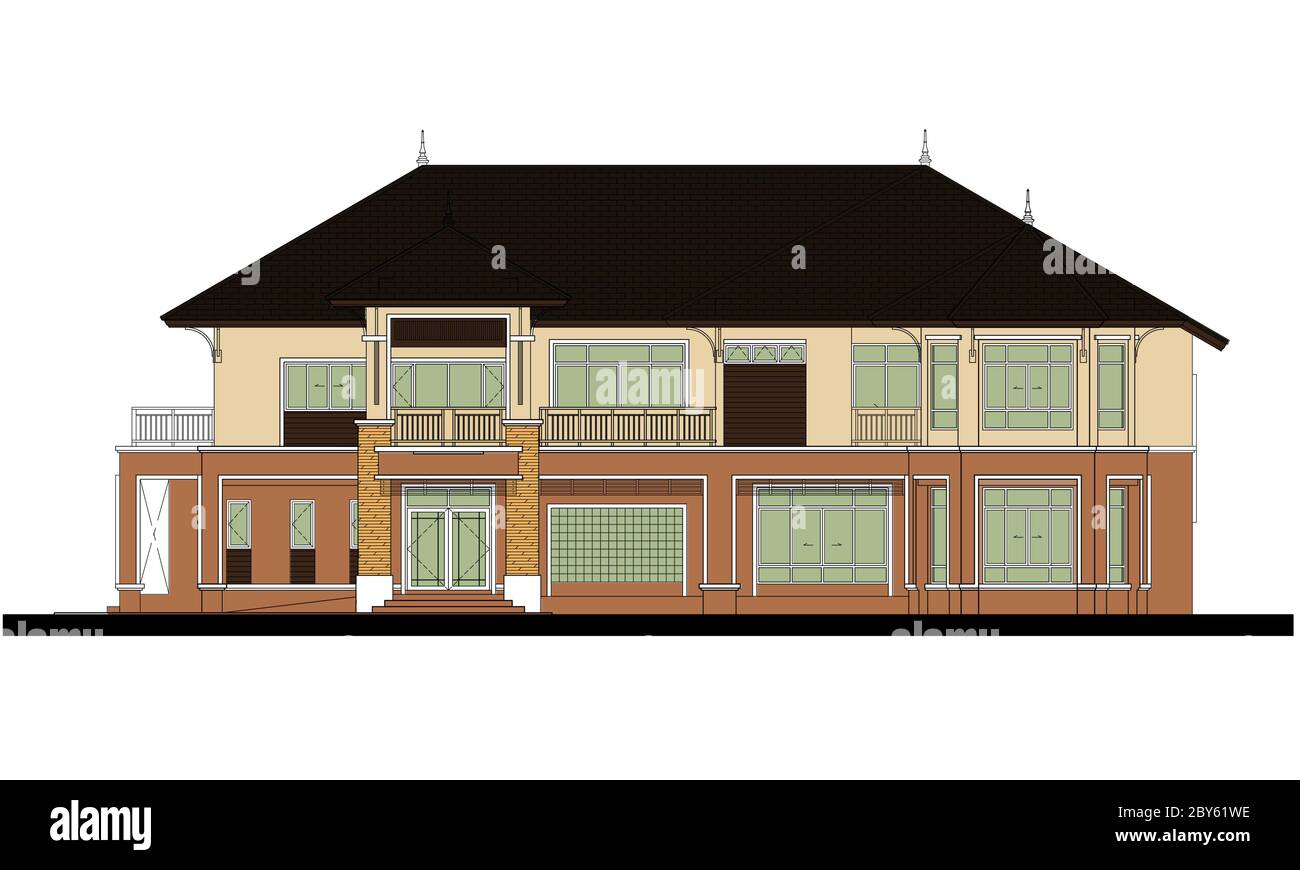 Door wall elevation Cut Out Stock Images & Pictures - Alamy