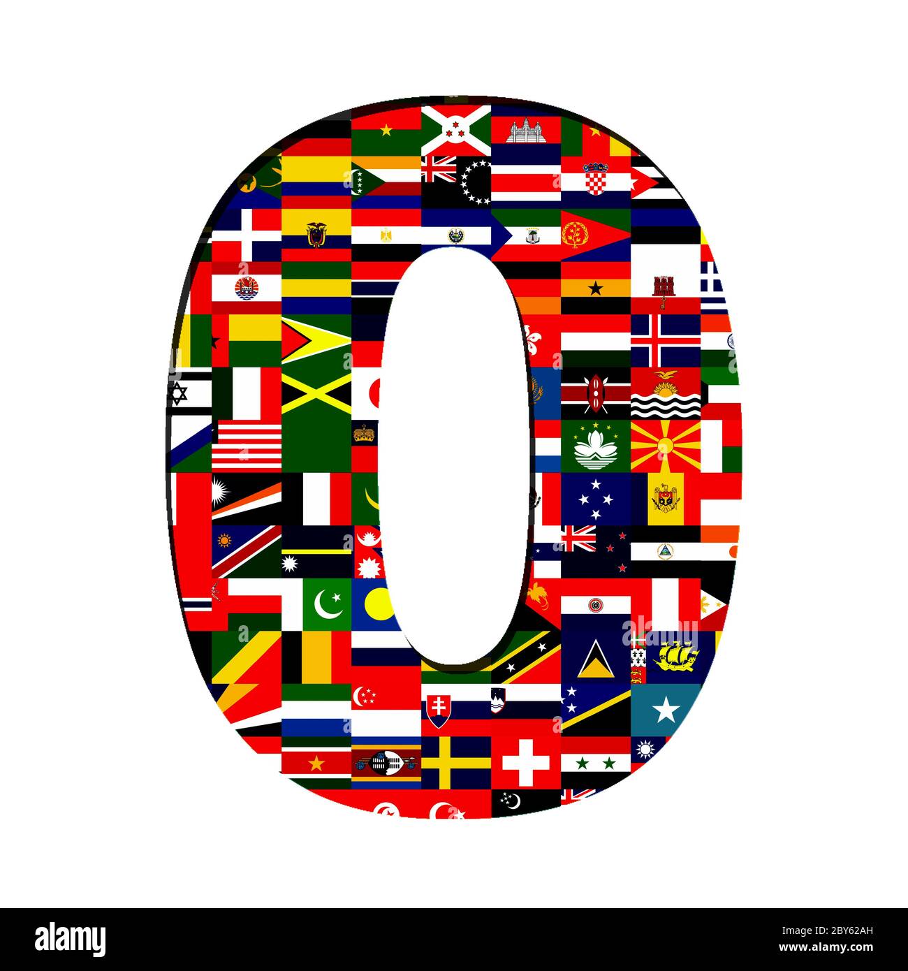 ALL flag collection in number Stock Photo - Alamy