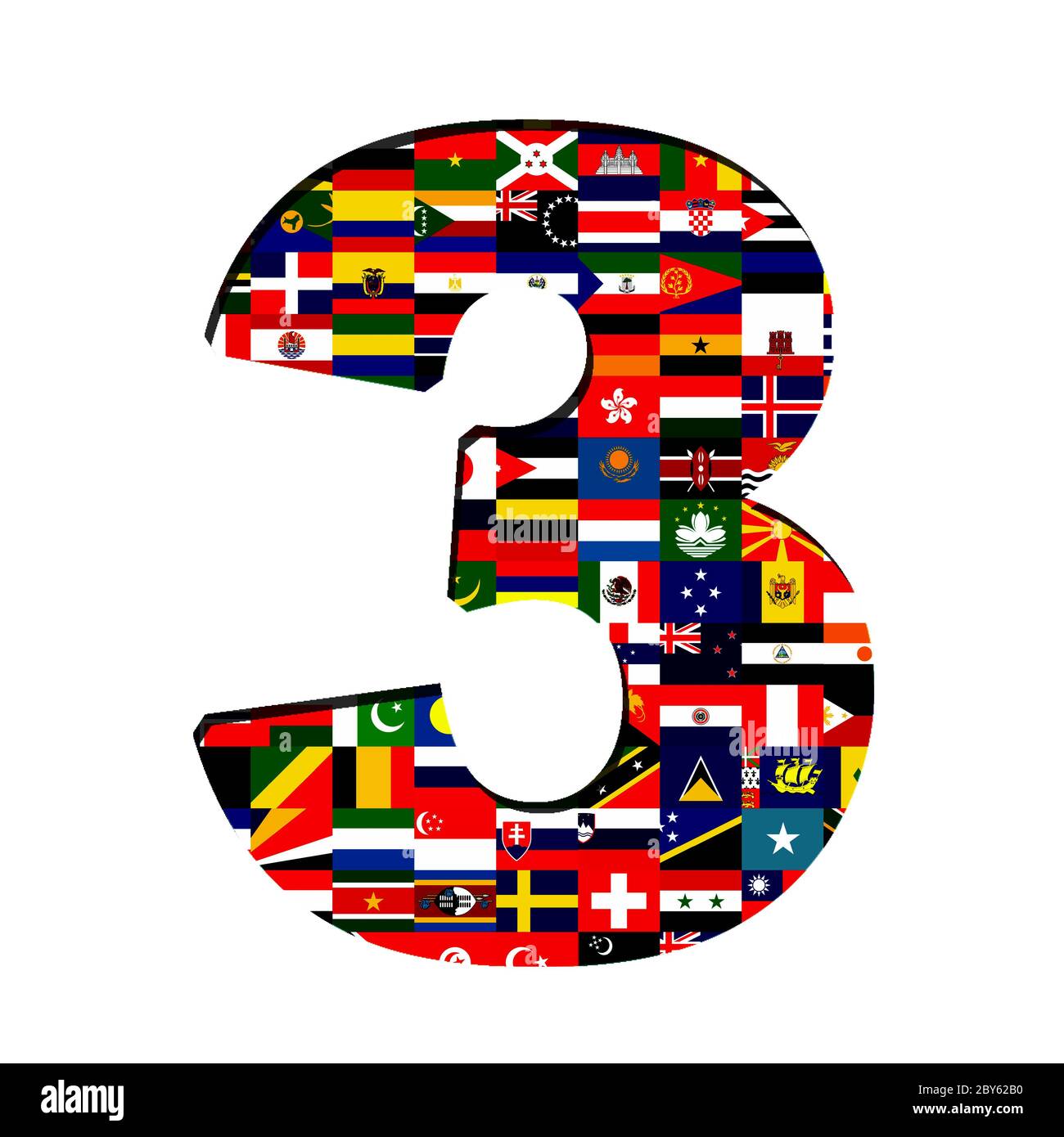 ALL flag collection in number Stock Photo - Alamy
