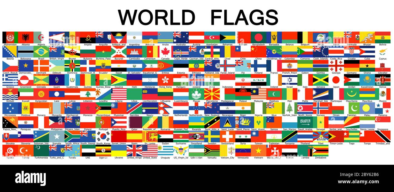 Complete set of Flags Stock Photo - Alamy