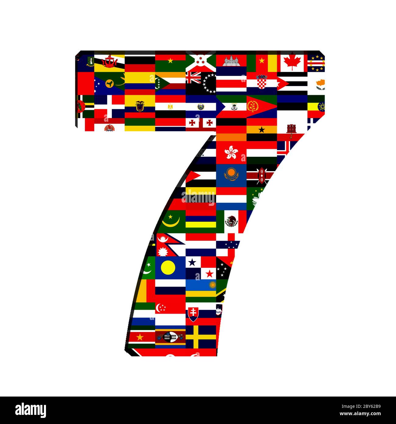 ALL flag collection in number Stock Photo - Alamy