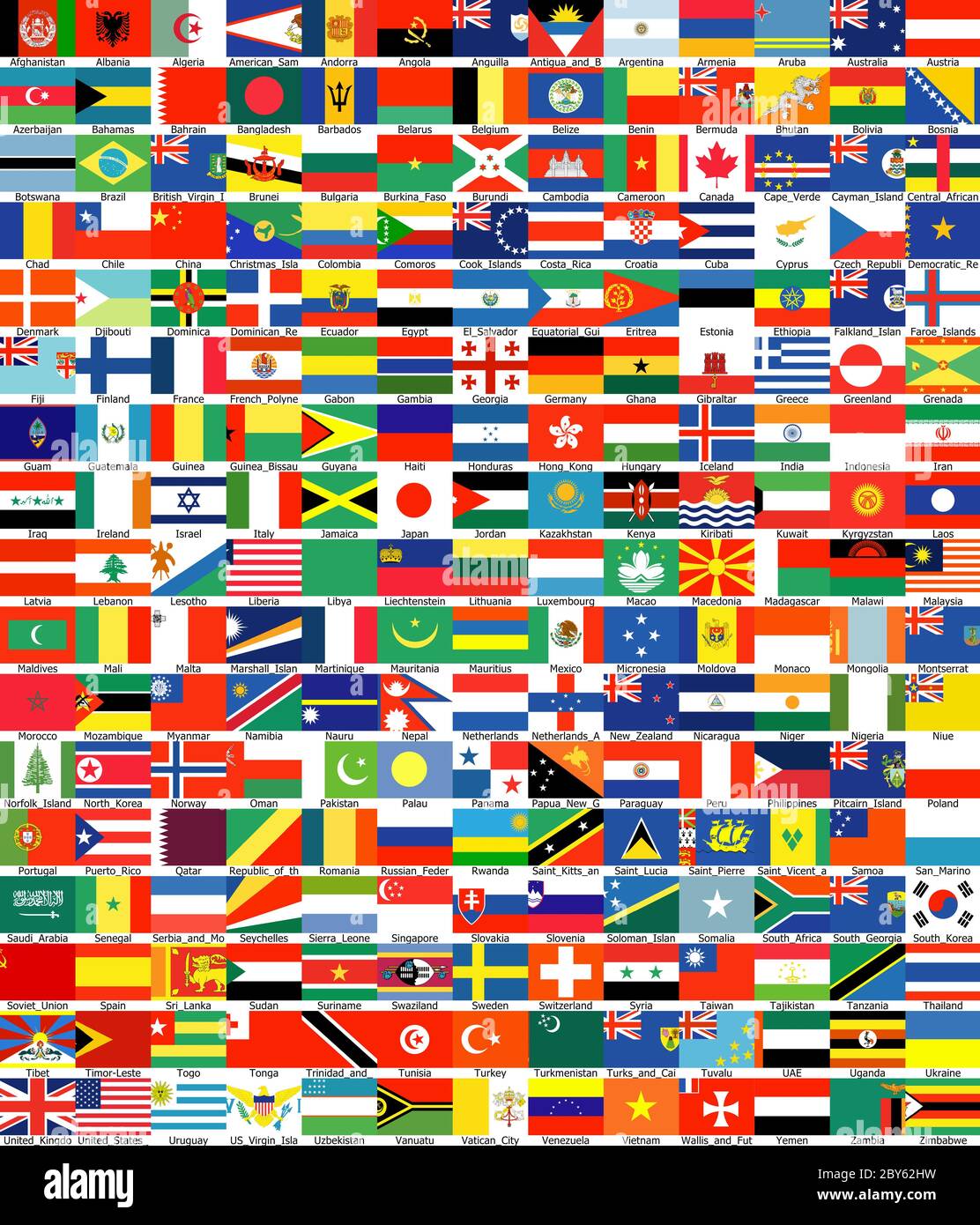 Complete set of Flags Stock Photo - Alamy