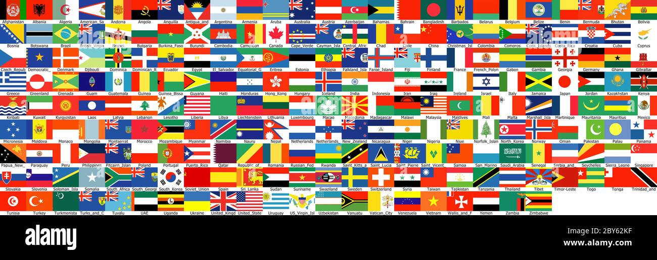 Complete set of Flags Stock Photo - Alamy
