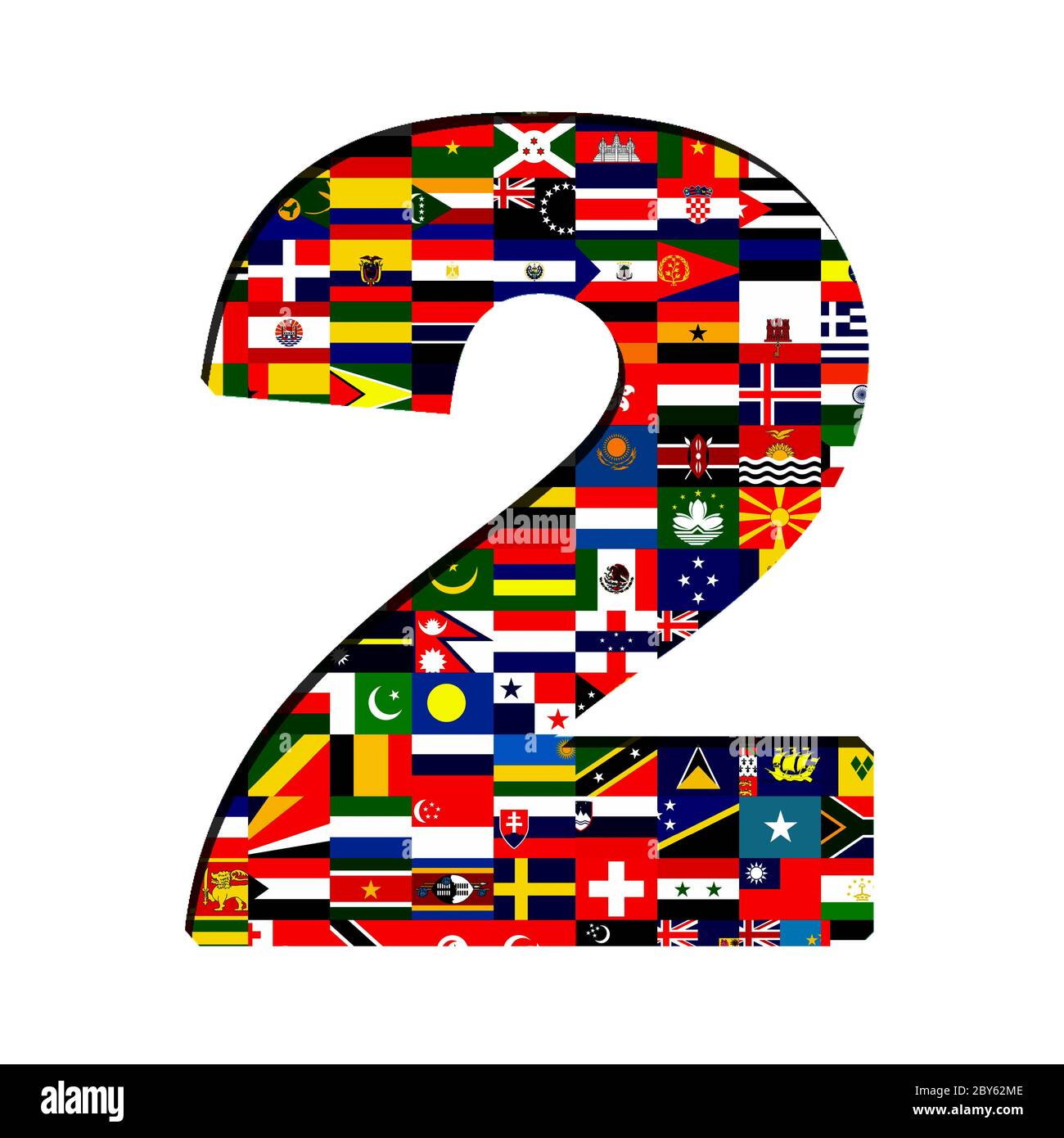 ALL flag collection in number Stock Photo - Alamy