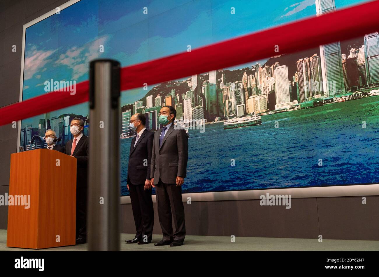 (L-R) Deputy Chief Executive of the Hong Kong Monetary Authority Howard ...