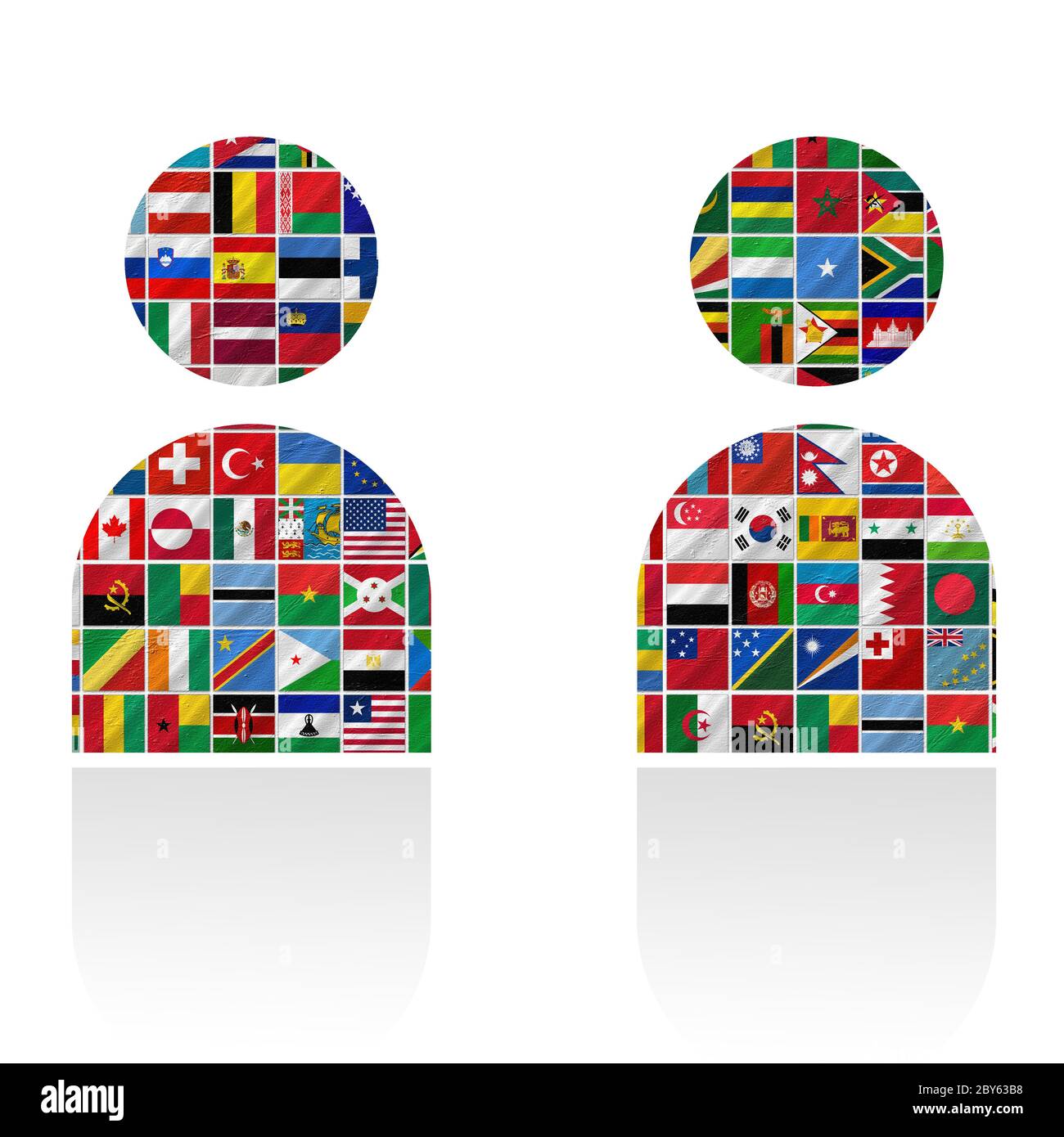 flags of the world with icon set Stock Photo - Alamy