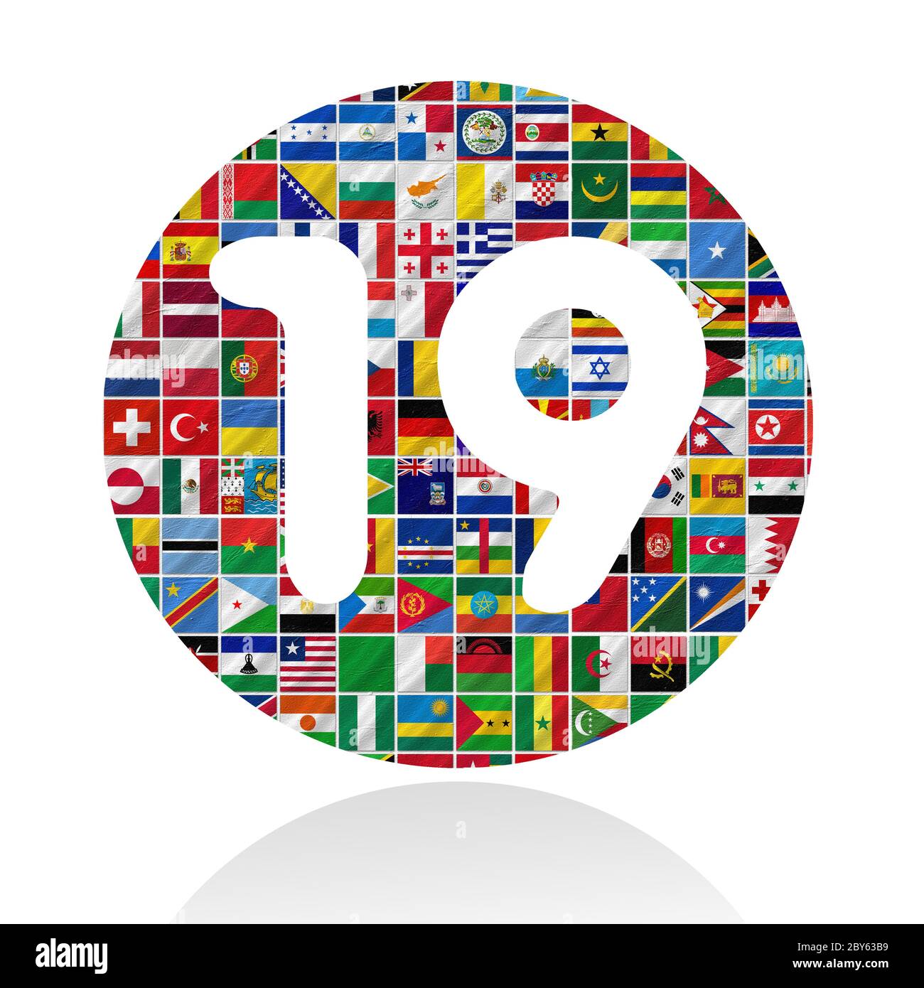 flags of the world with icon set Stock Photo - Alamy