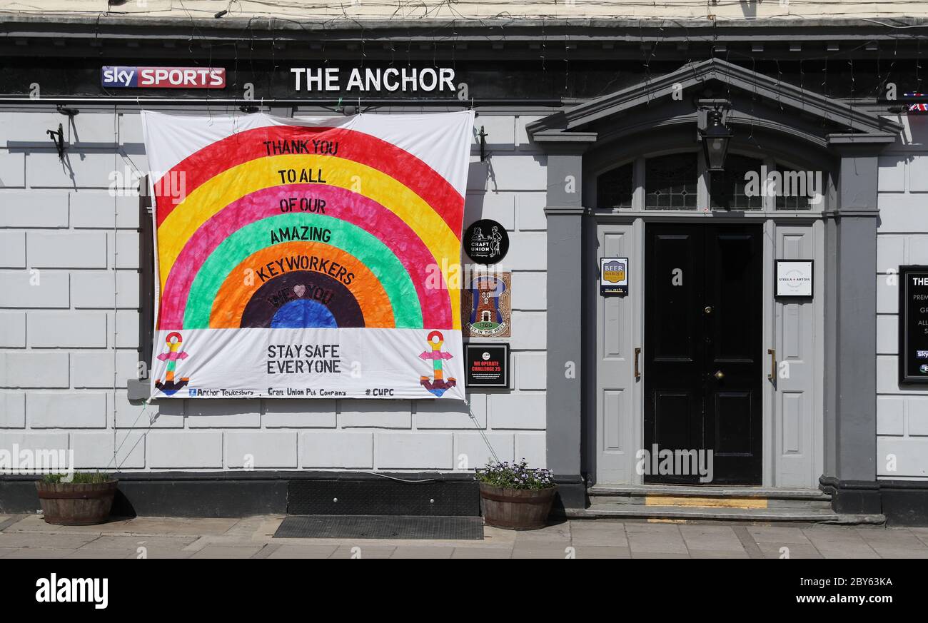 The Anchor Pub in Tewkesbury. Friday May 8th 2020 Stock Photo - Alamy