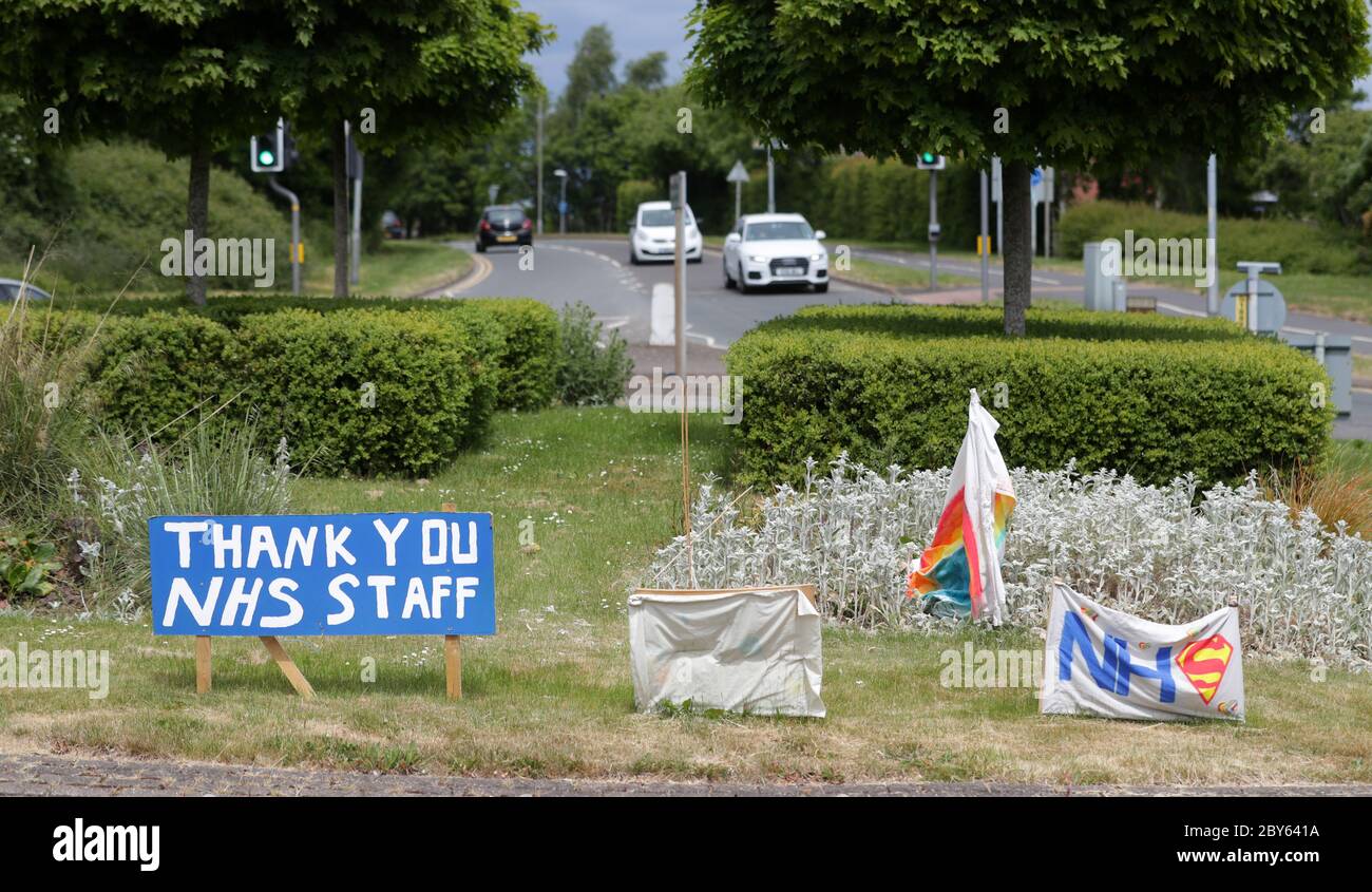 Thank you nhs signs hi-res stock photography and images - Alamy