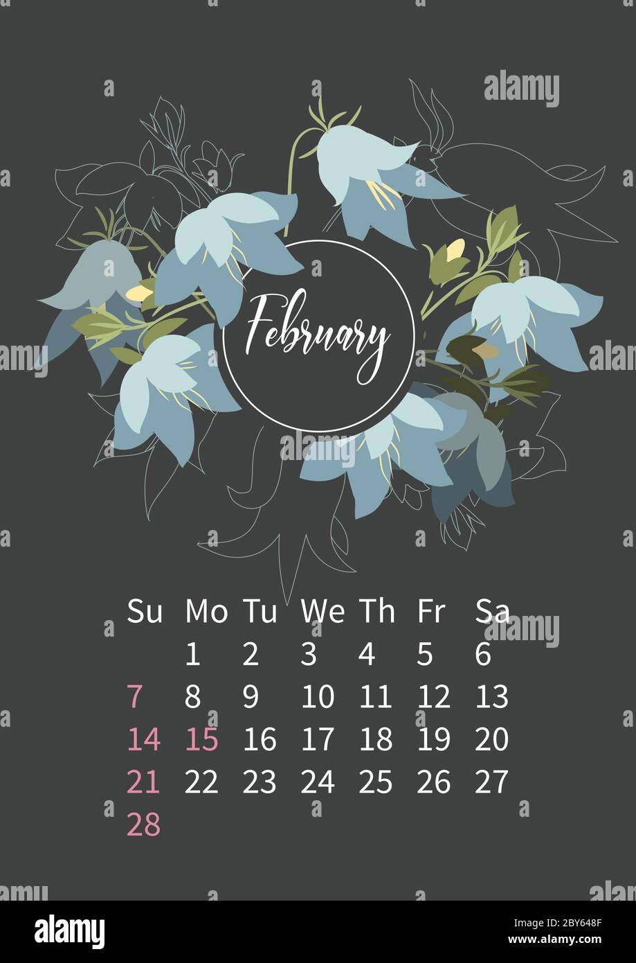 Azure blue flowers Stock Vector Images - Alamy